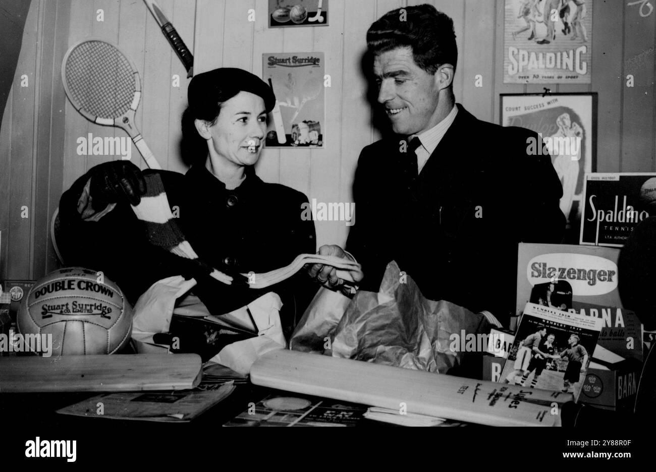 Sam Bartram with his wife inspecting some new stock.Sam Bartram veteran ...