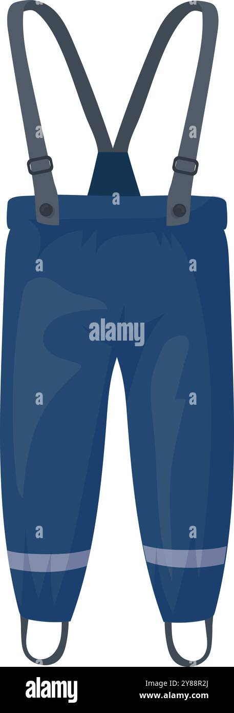 Kid pants with suspenders cartoon icon. Boy clothes isolated on white ...