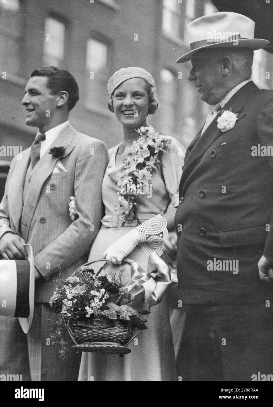 Boxer Weds Actress. Kid Berg and his bride (Miss Bunty Pain, the ...