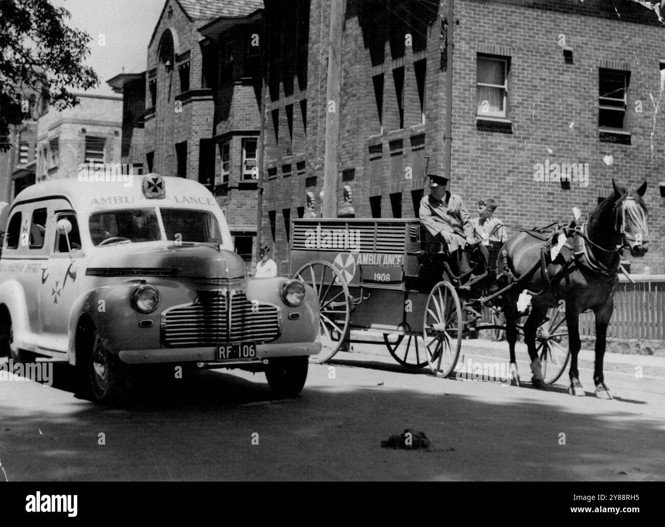 Old And New: Manly's 1900 horse-Drawn ambulance meets the latest 1945 ...