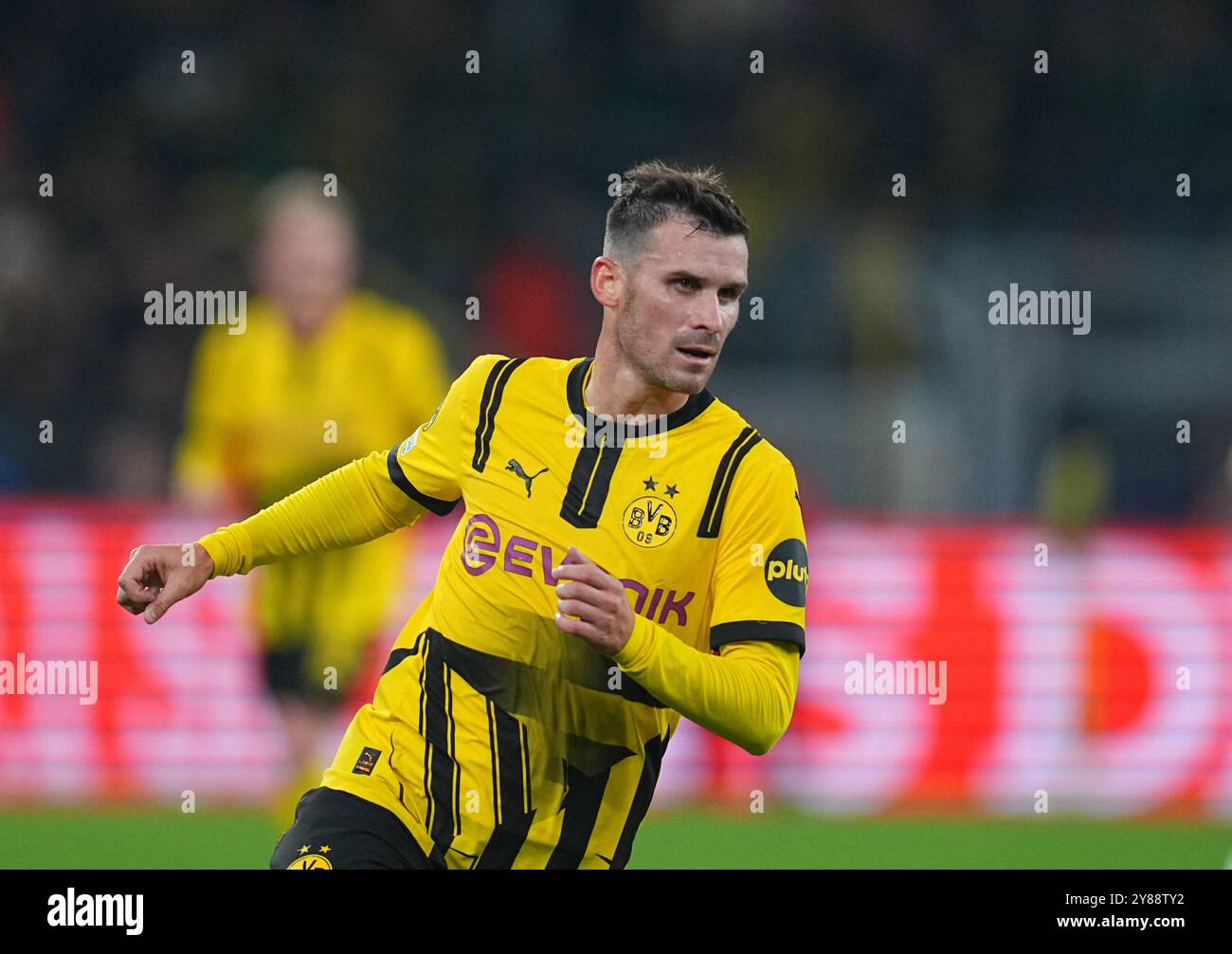 Dortmund, Germany. 1 October, 2024. Pascal Groß of Borussia Dortmund ...