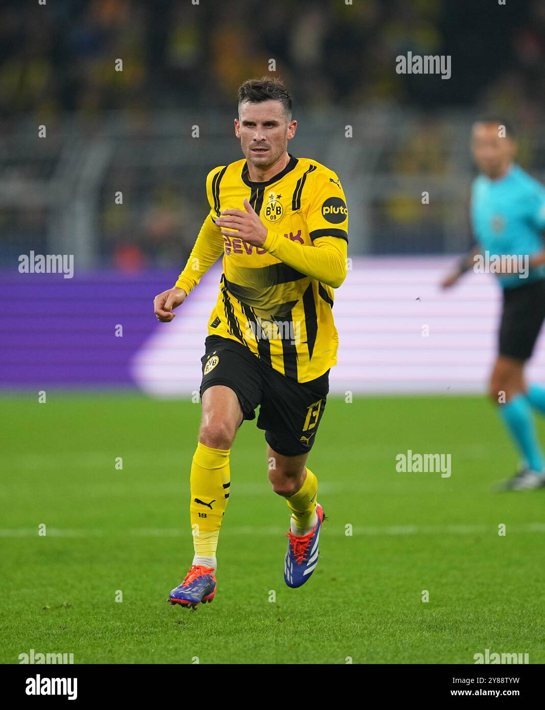 Dortmund, Germany. 1 October, 2024. Pascal Groß of Borussia Dortmund ...