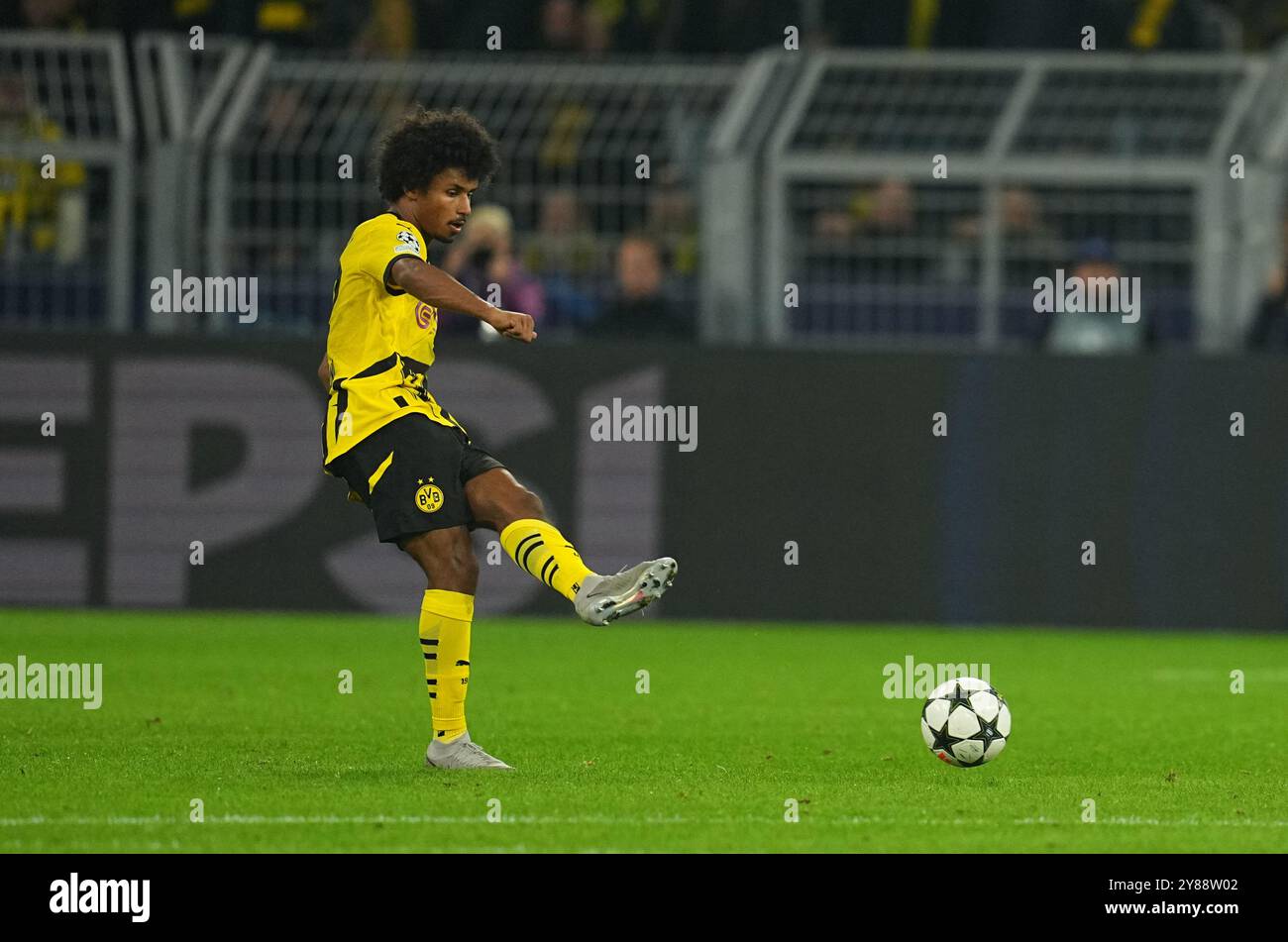 Dortmund, Germany. 1 October, 2024. Karim Adeyemi of Borussia Dortmund ...
