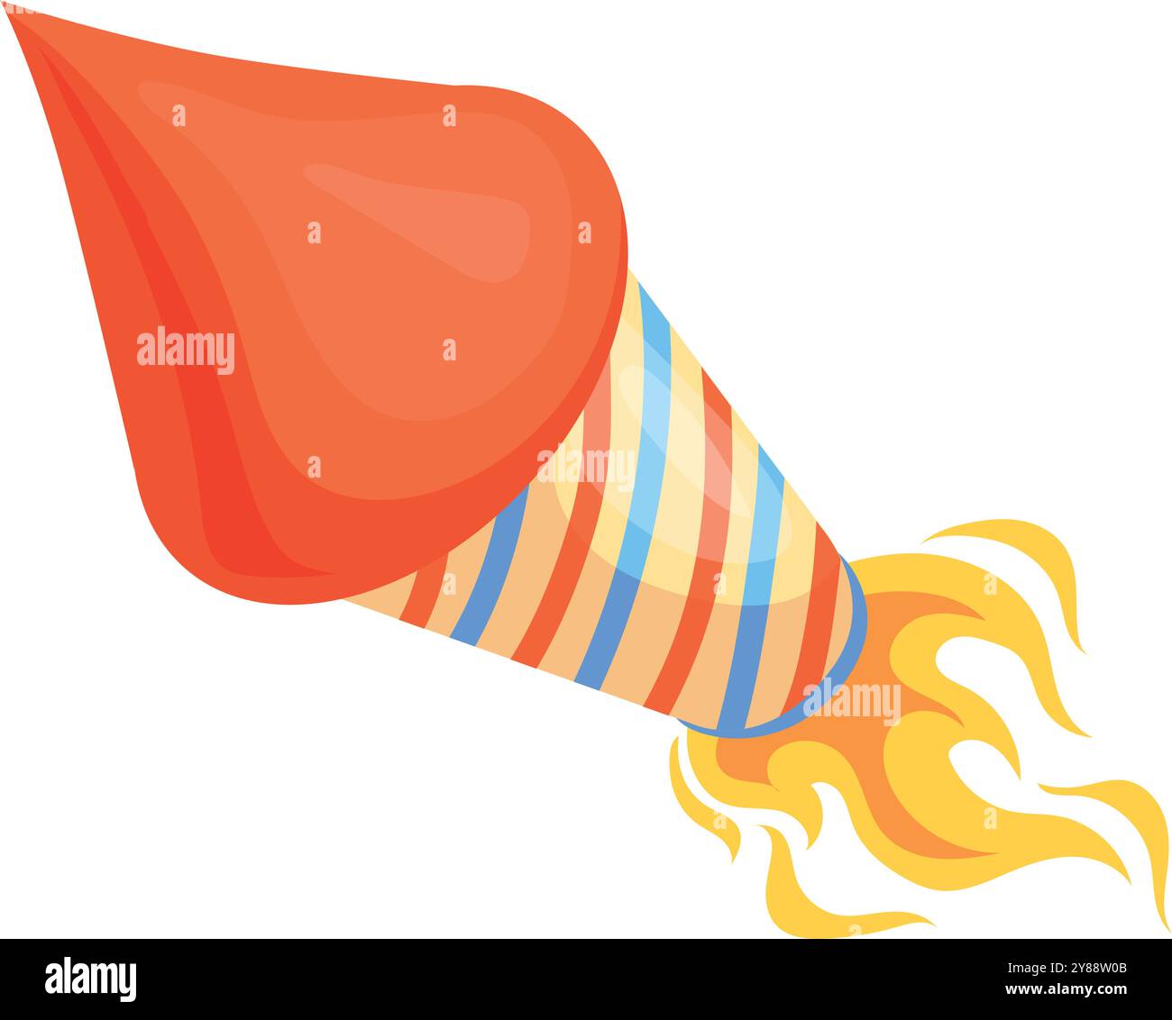 Holiday firecracker cartoon icon. Fire explosive popper isolated on ...