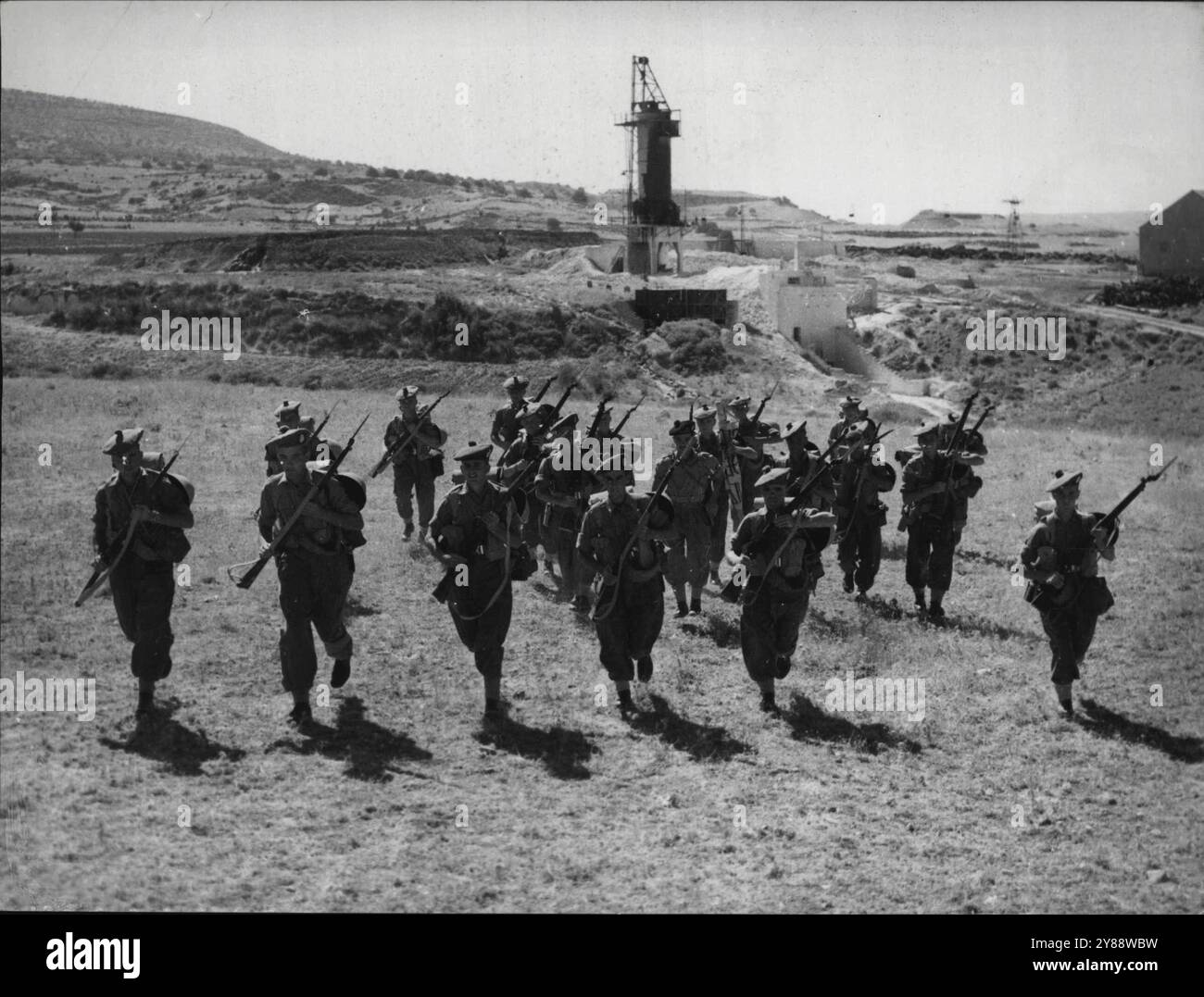 Security Precautions In Cyprus -- A Platoon of the Royal Scots ...
