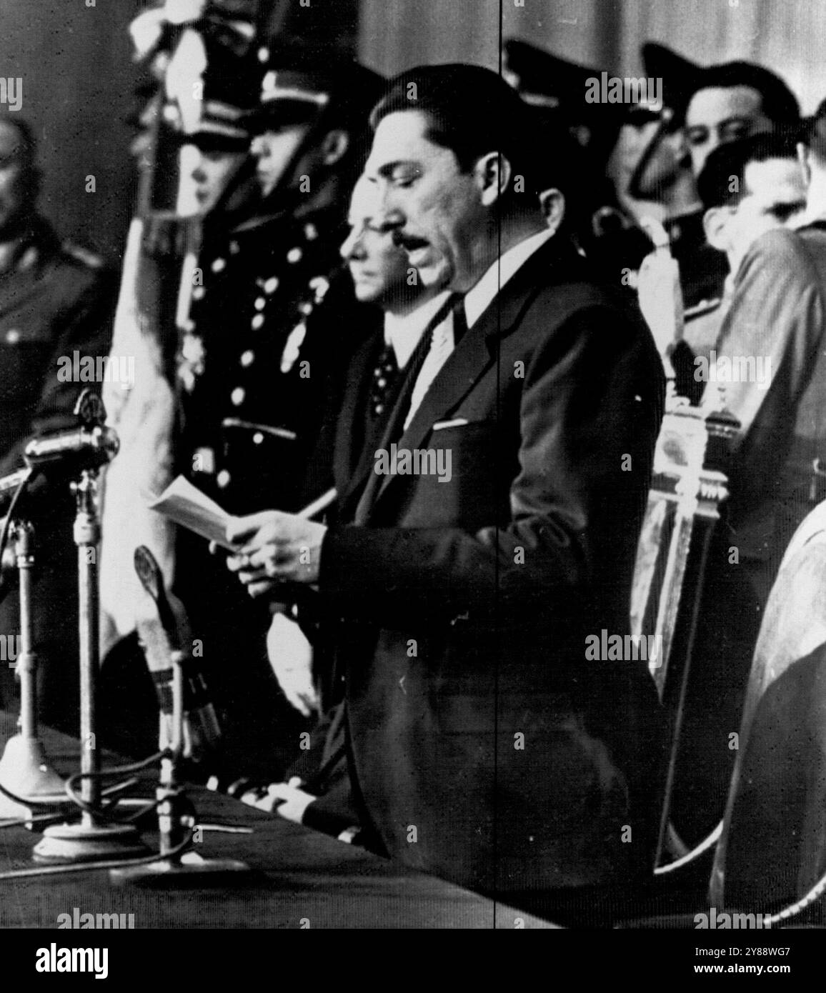 Aleman Makes Inaugural Address - Miguel Aleman, inaugurated today as ...