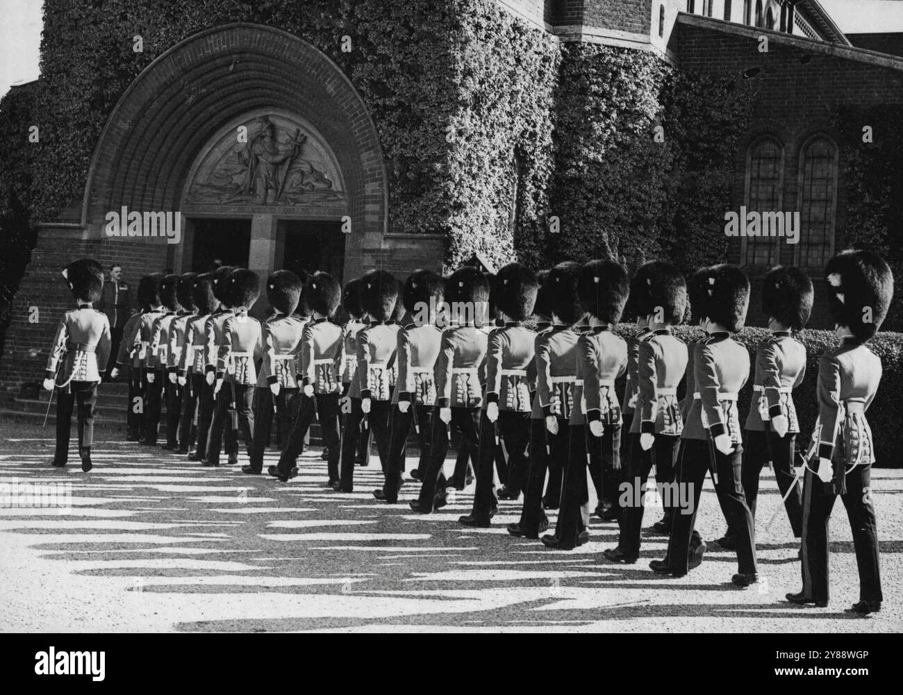 The Guards loyal to their traditional uniform. - Welsh Guards marching ...