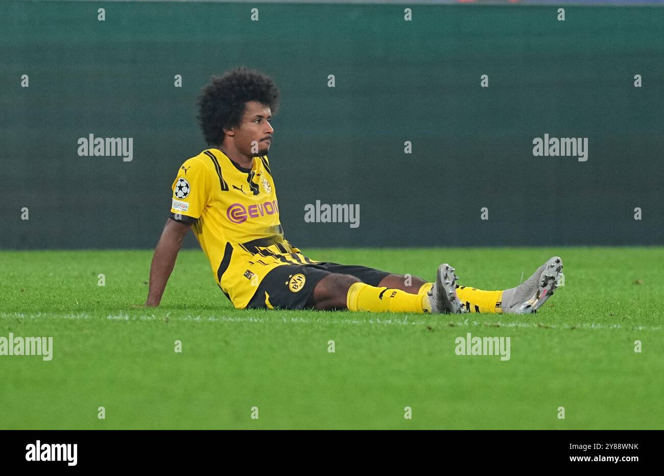Dortmund, Germany. 1 October, 2024. Karim Adeyemi of Borussia Dortmund ...