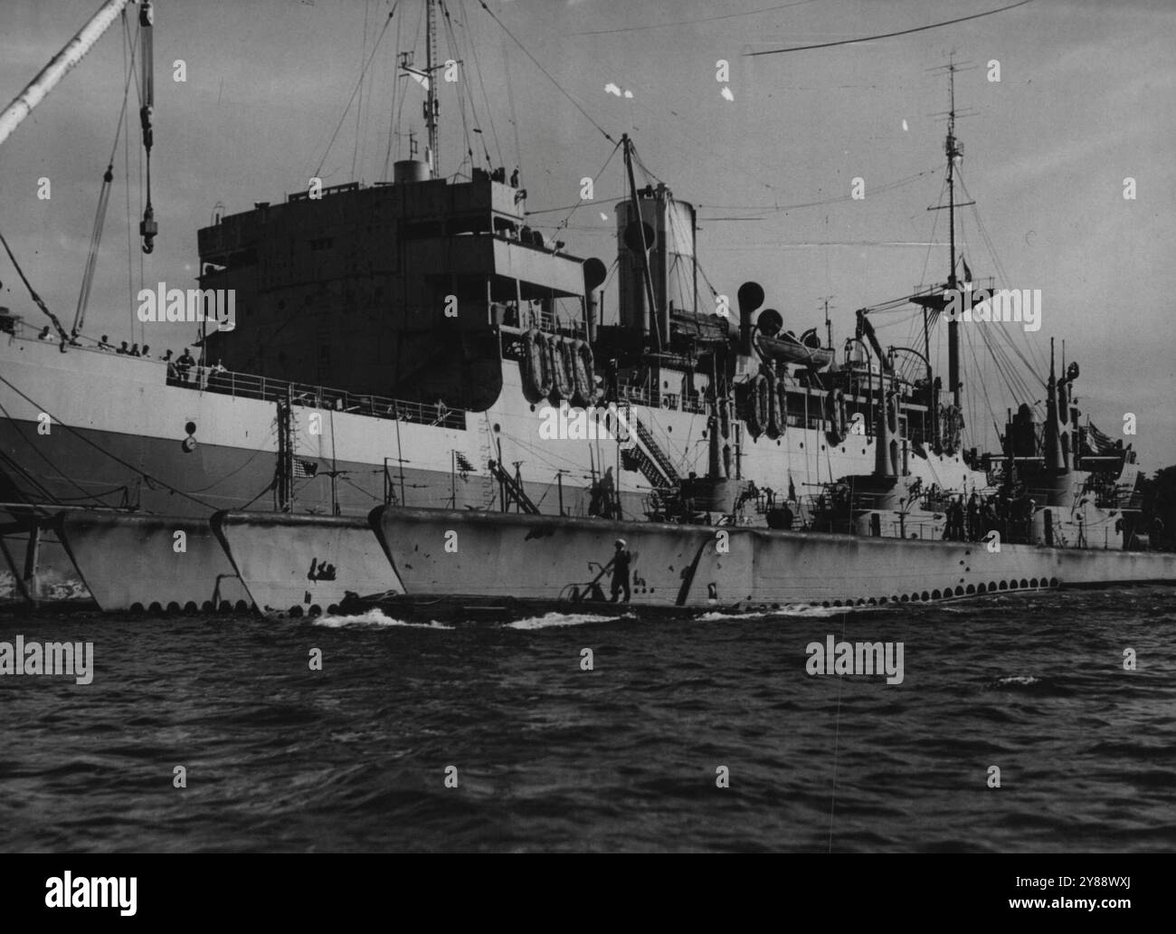 At the time this photograph was taken H.M.S. Bonaventure ***** 3 ...