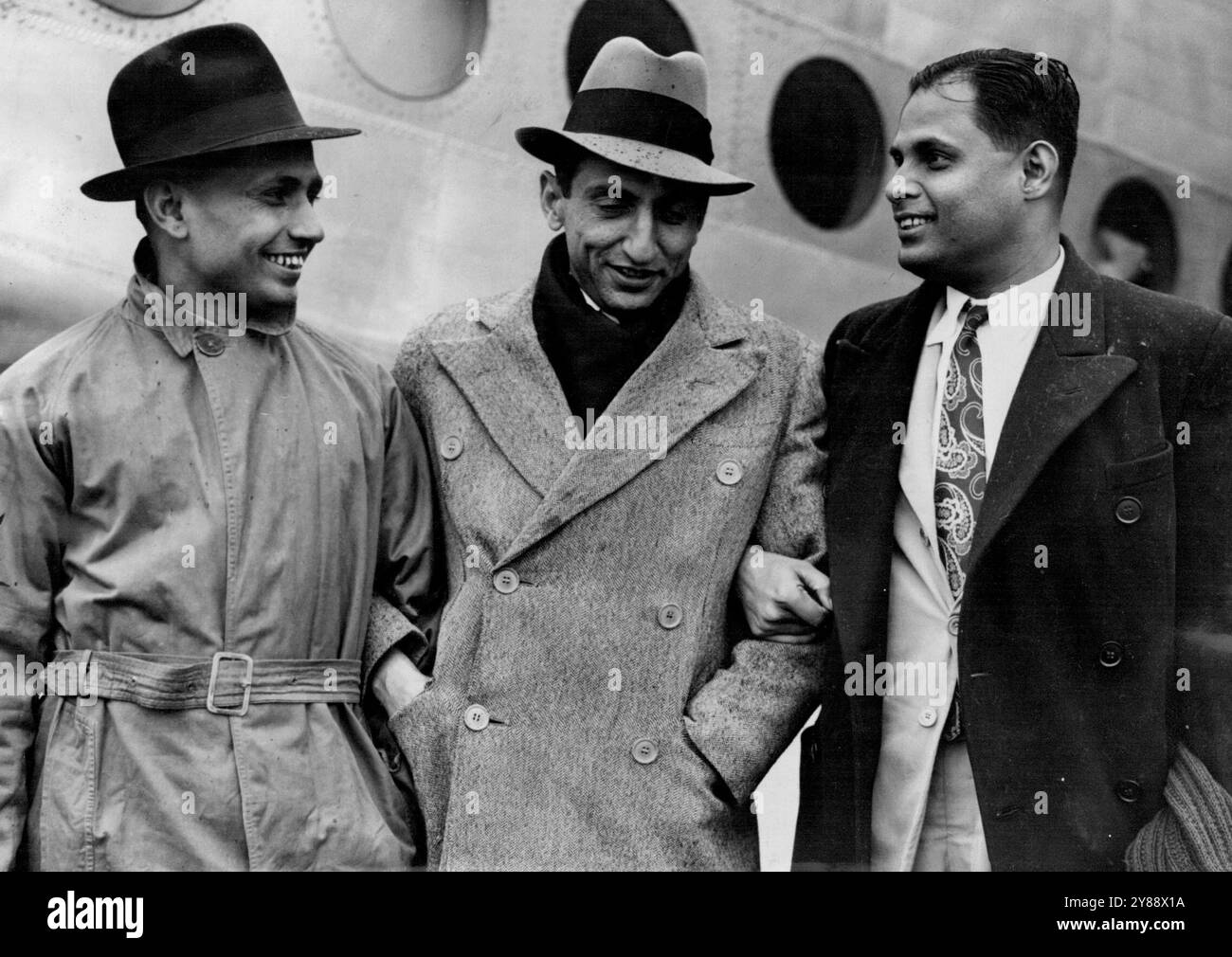India Cricketers Arrives ***** - From left to right: L. Amarnath. The ...