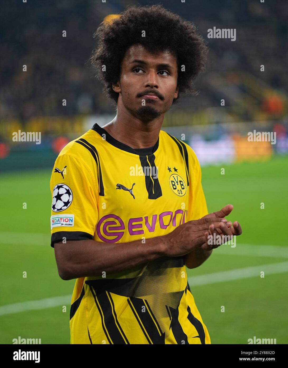 Dortmund, Germany. 1 October, 2024. Karim Adeyemi of Borussia Dortmund ...