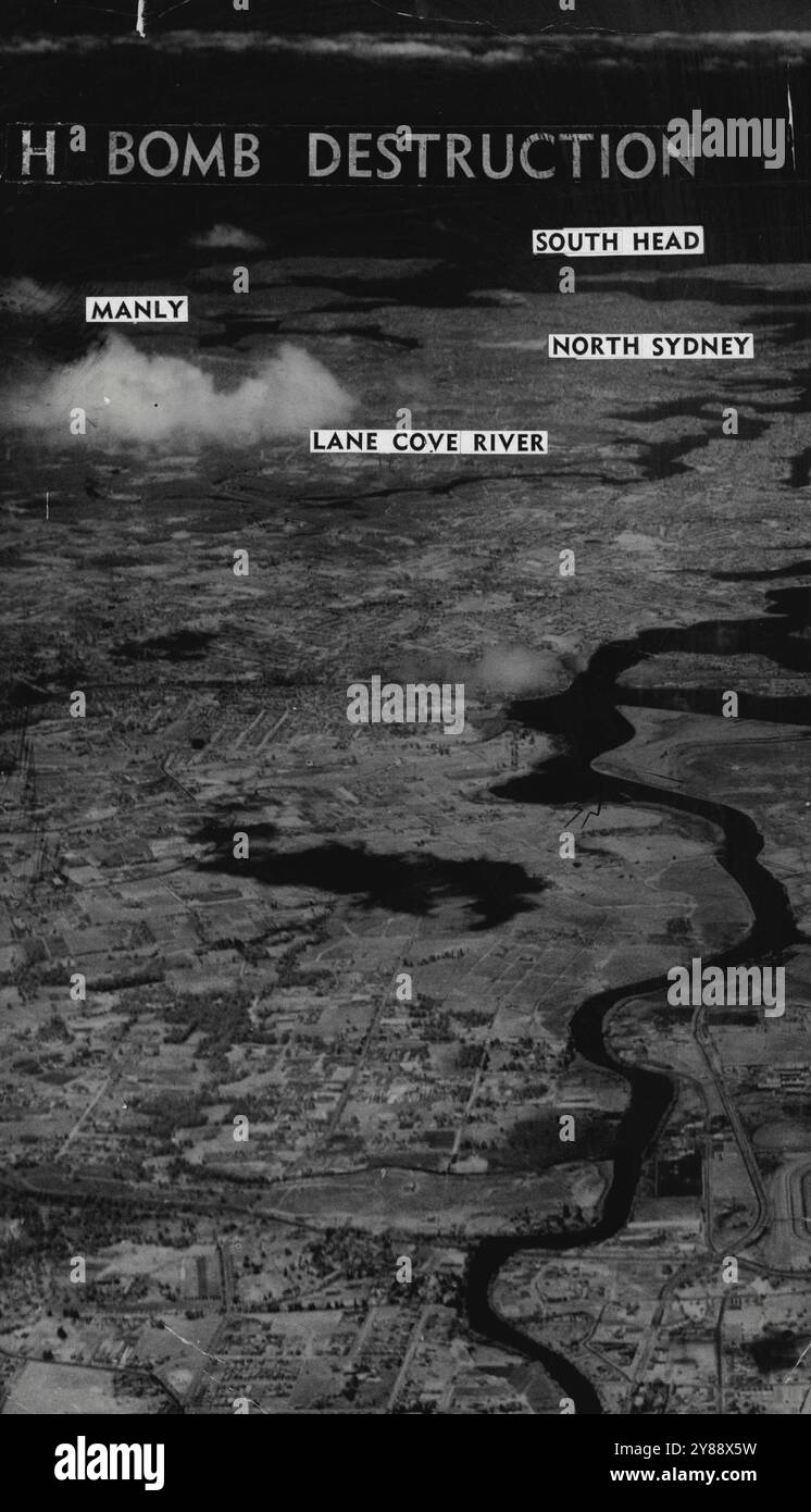 Atomic & Hydrogen Bomb possible attacks. July 04, 1950 Stock Photo - Alamy