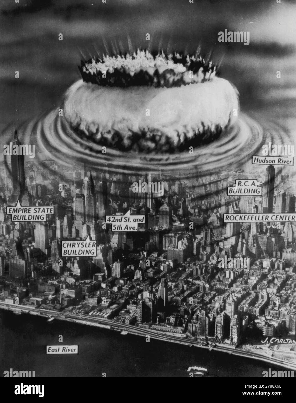 How A - Bomb Threatens Skyscraper Cities -- How an air-burst atomic ...