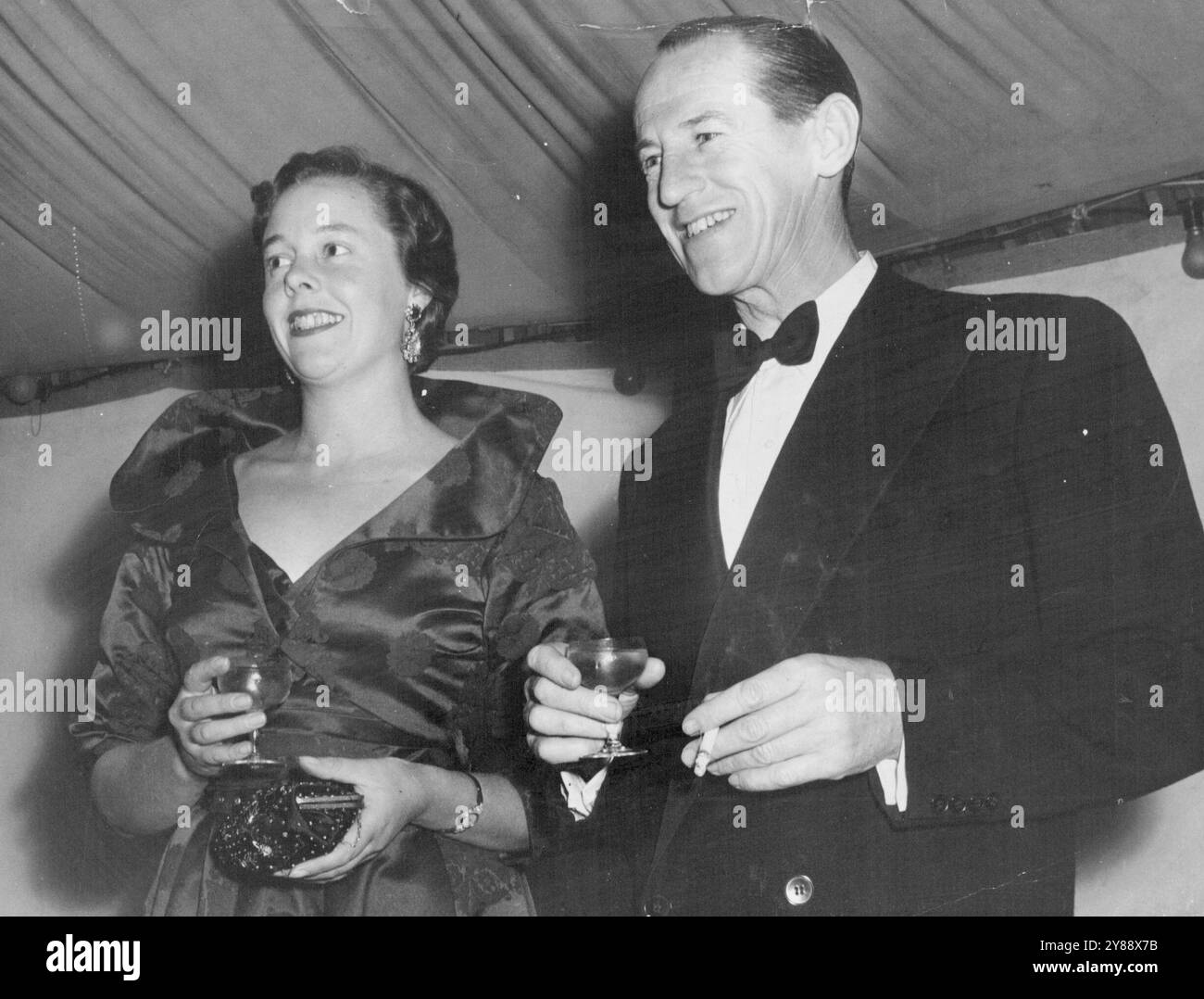 Chairman of Mornington Racing Club, Mr. R. M. Ansett, with Mrs. Ansett ...