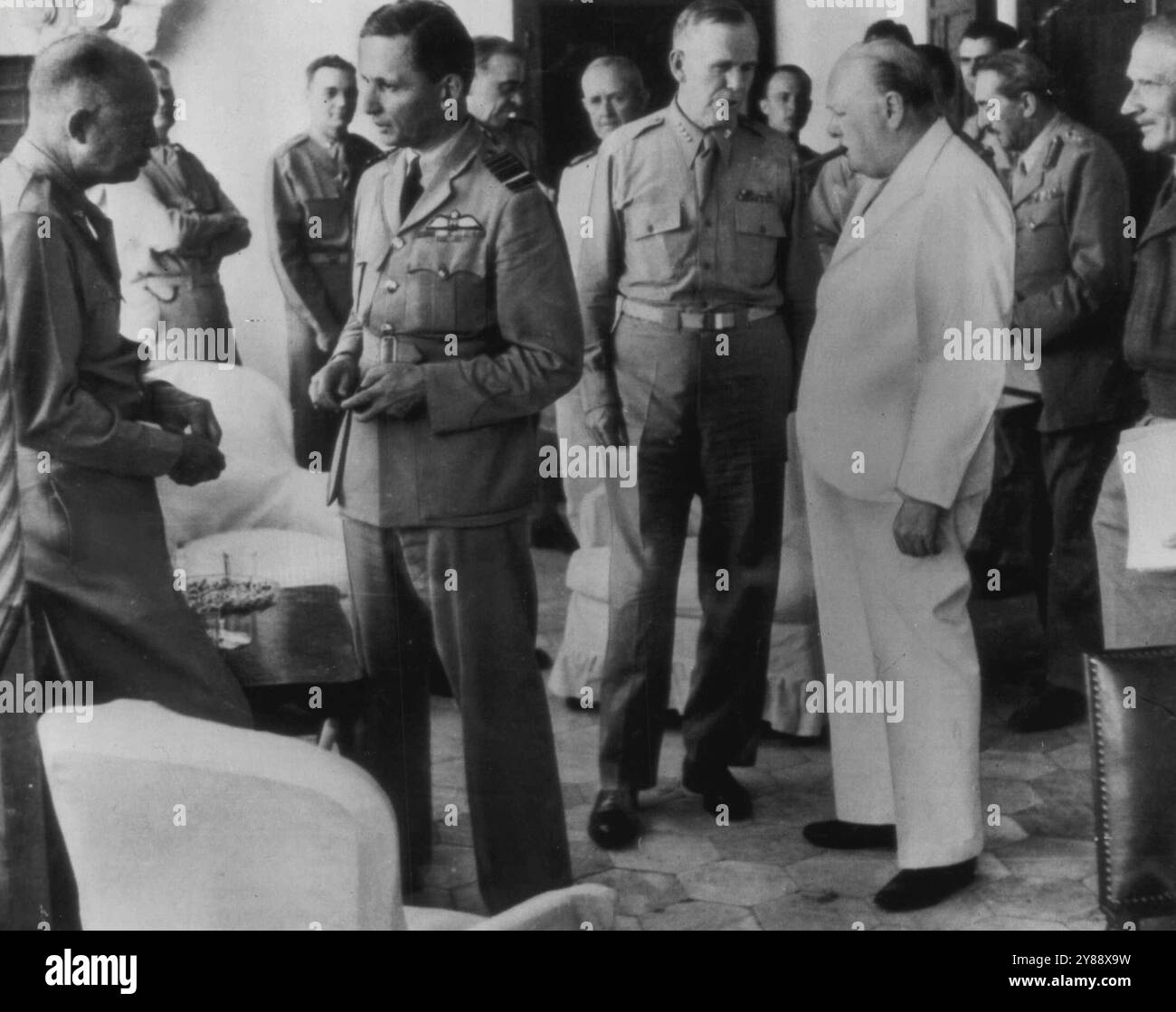 War Leaders Confer In North Africa -- Conferring at North Africa ...