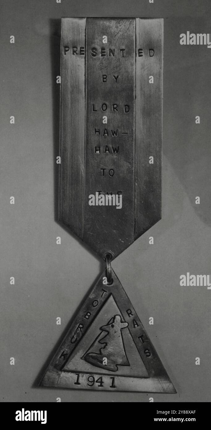 One of the Famous Tobruk Medals. December 30, 1941 Stock Photo - Alamy