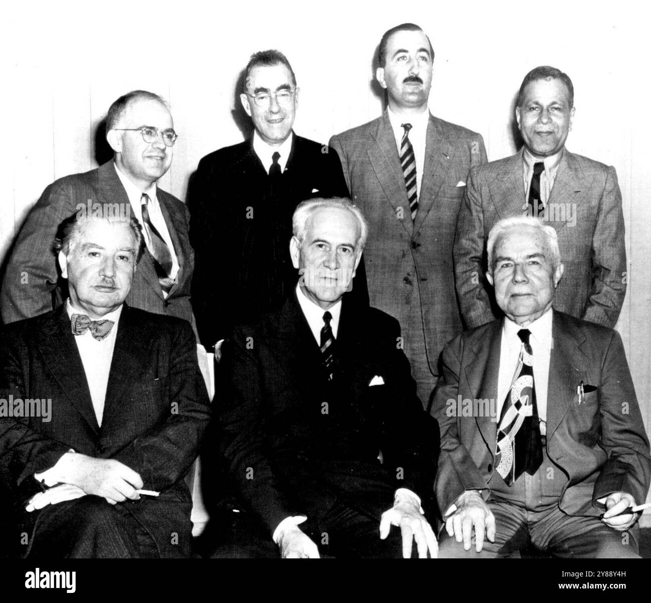 President And Committee Heads -- Dr. Oswaldo Aranha (seated, center) of ...
