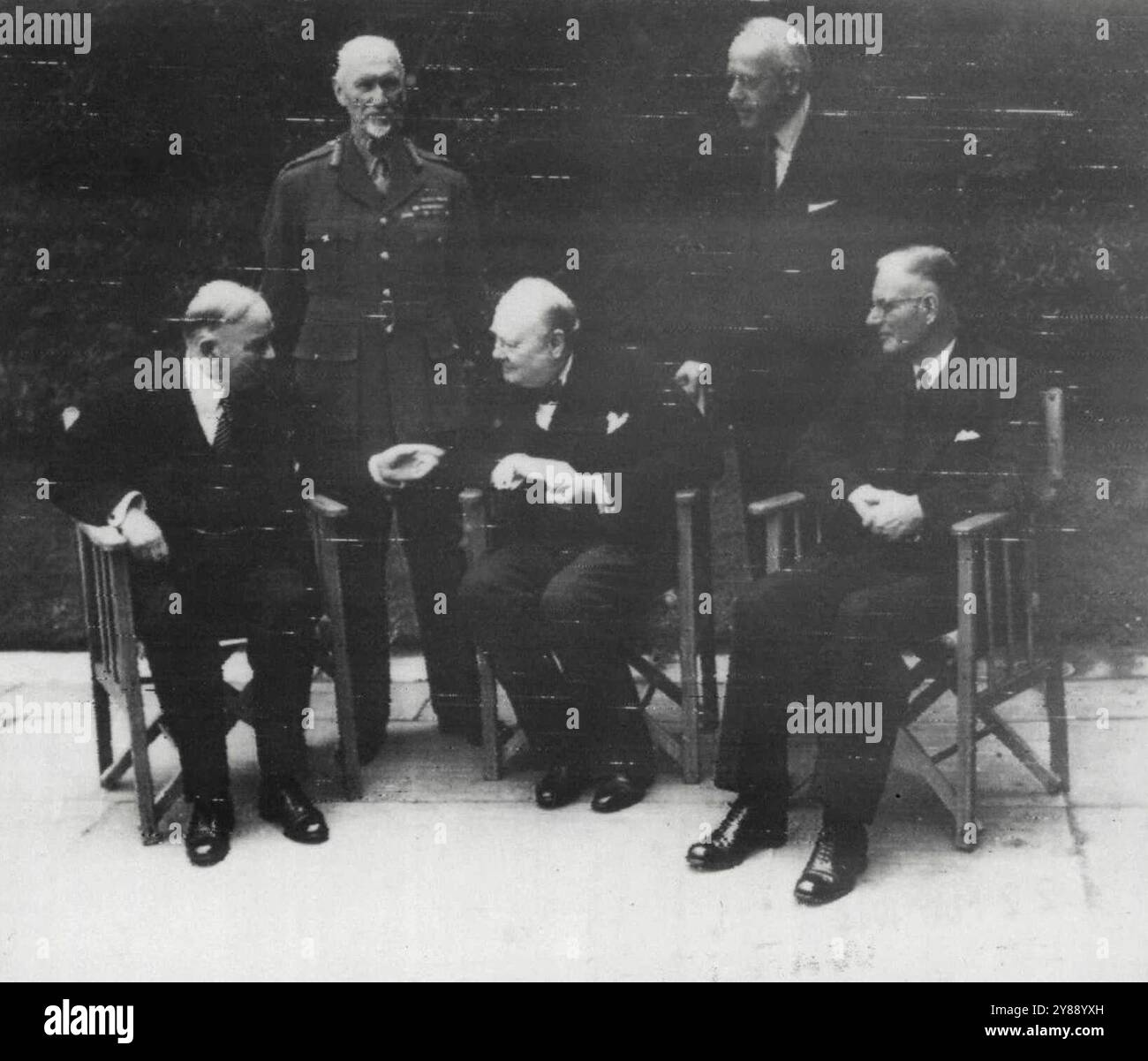 British Empire premiers Confer With Churchill -- Primers from four ...