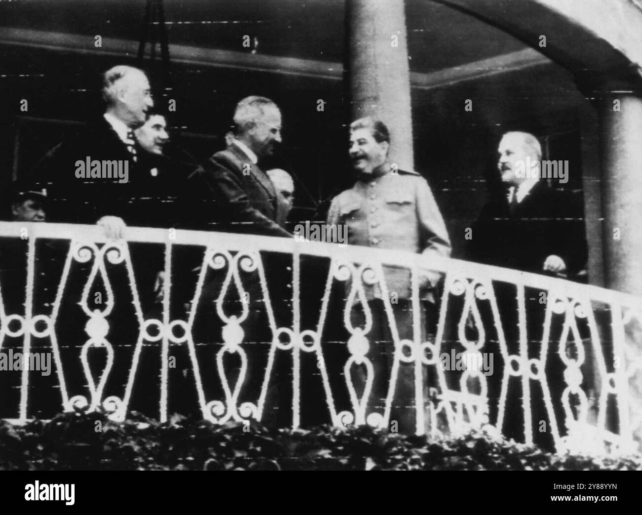 Truman Visits Stalin In Berlin -- President Truman (second from left ...