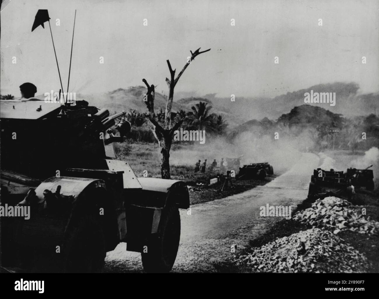 Attack Bandit Areas In Malaya -- A daimler armoured car of "A" Squadron ...