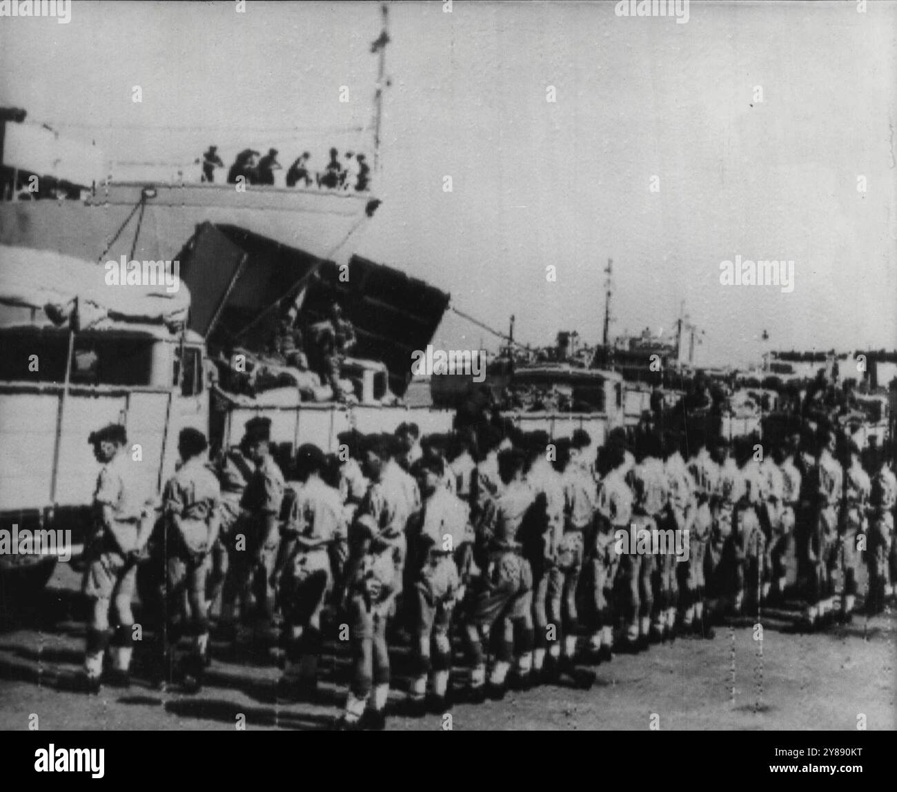 Commandos Land On Cyprus -- Six hundred of Britain's tough and ready ...