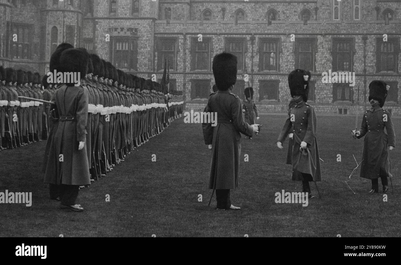 Prince of Wales' St. David's Day Inspection of Welsh Guards -- The Prince of Wales inspecting ...