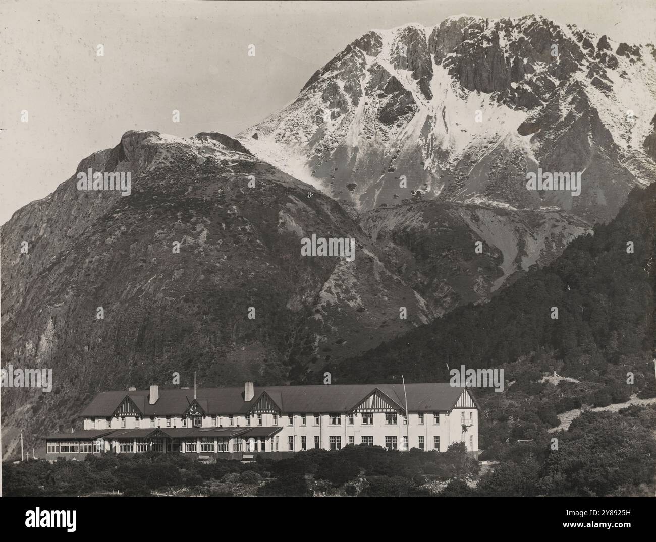 The Hermitage Hotel at Mt Cook, in New Zealand. Vintage Photograph ...