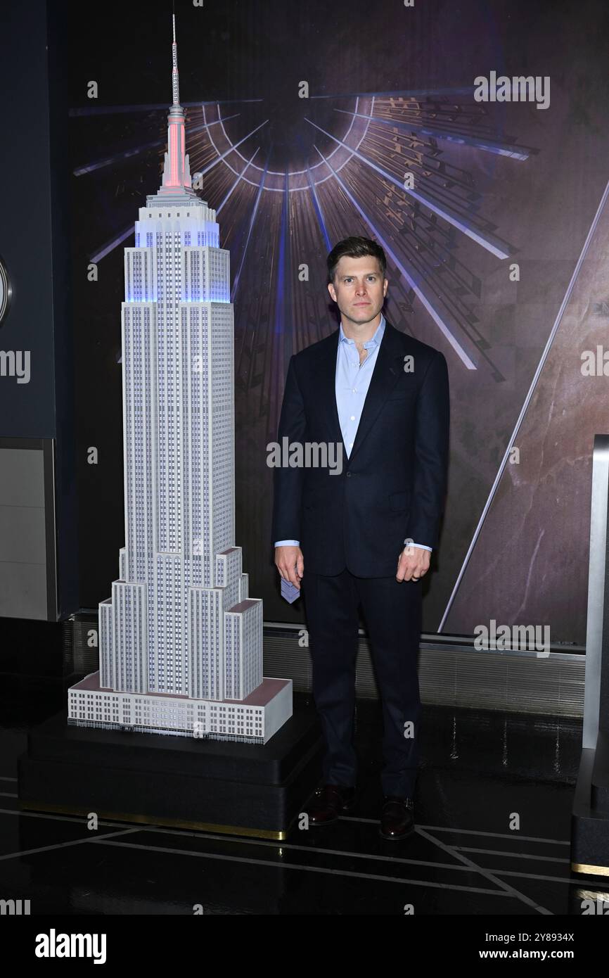 Photo by: NDZ/STAR MAX/IPx 2024 10/3/24 Colin Jost lights the Empire State Building in ...