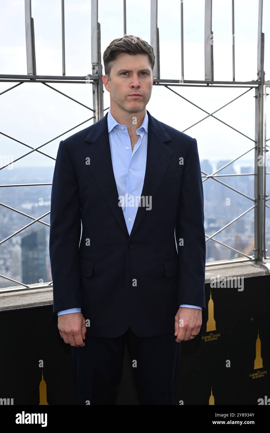Photo by: NDZ/STAR MAX/IPx 2024 10/3/24 Colin Jost lights the Empire State Building in ...