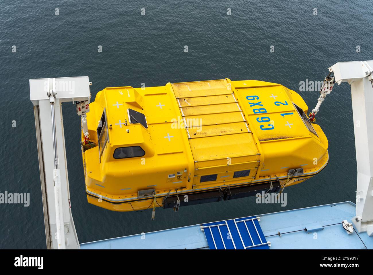 Victoria, BC, Canada - September 26, 2024: A yellow lifeboat is ...
