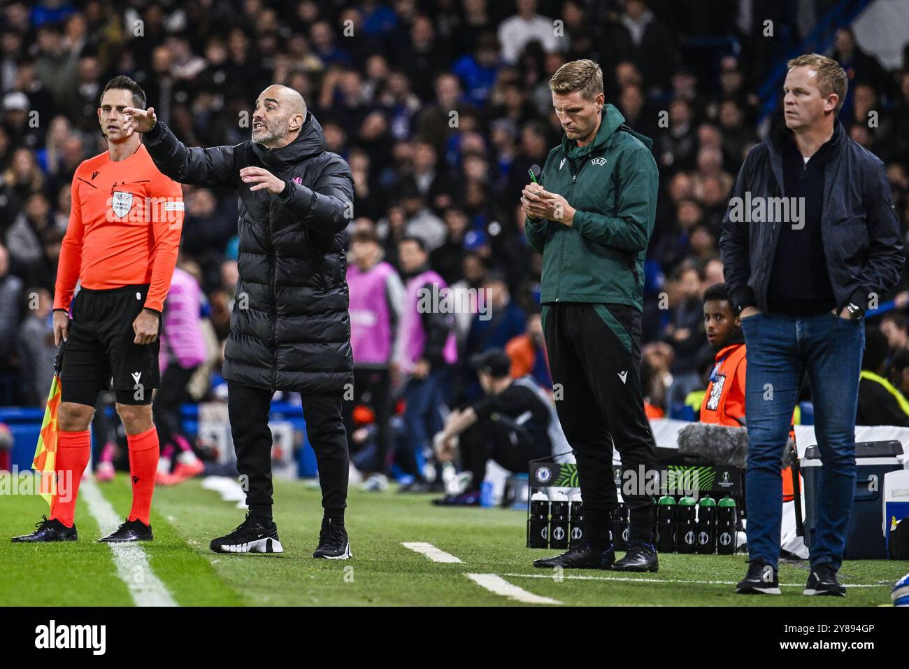 London, UK. 03rd Oct, 2024. Chelsea's coach Enzo Maresca pictured ...