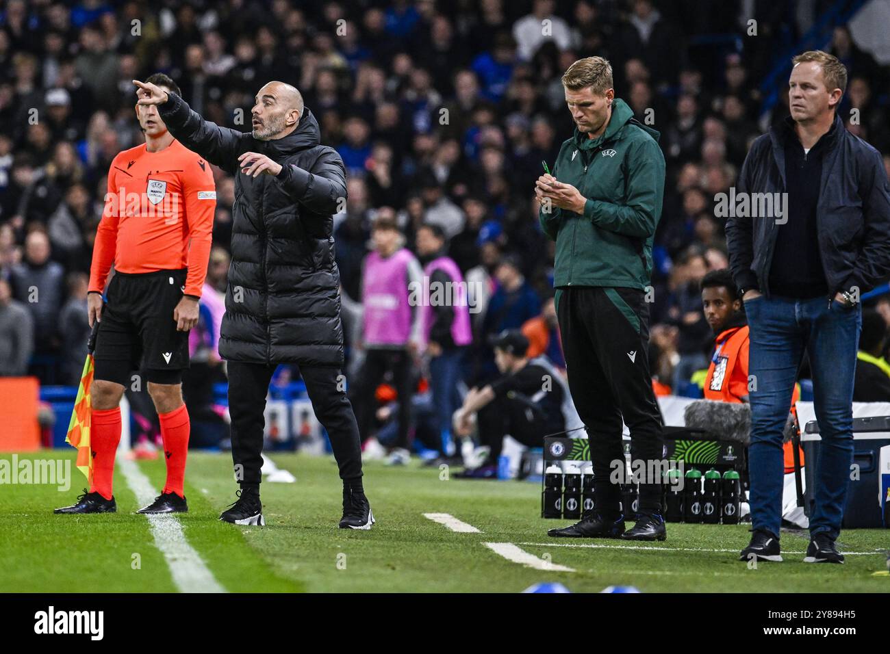 London, UK. 03rd Oct, 2024. Chelsea's coach Enzo Maresca pictured ...