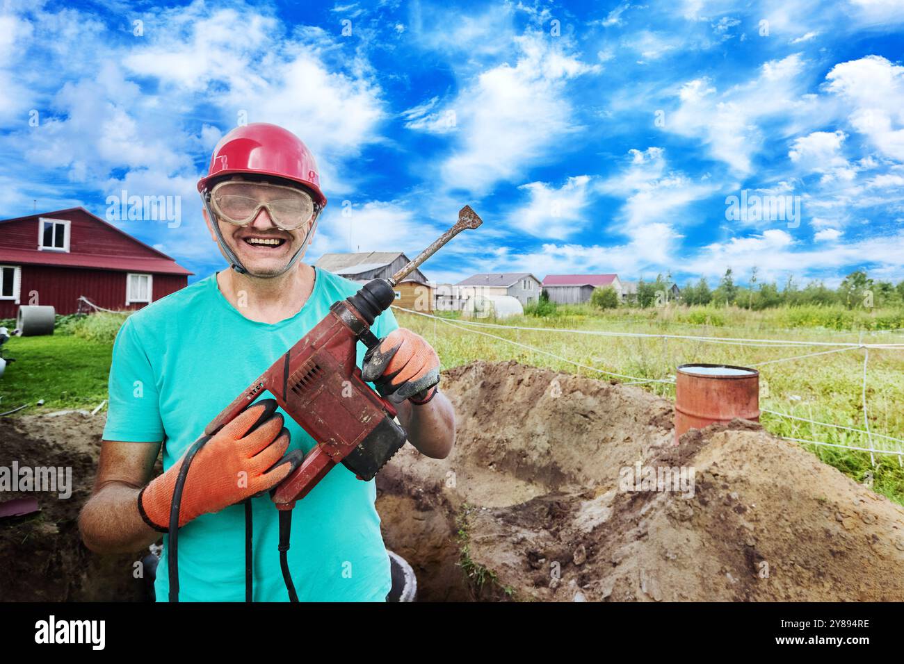 Rotary hammer drill protective hi-res stock photography and images - Alamy