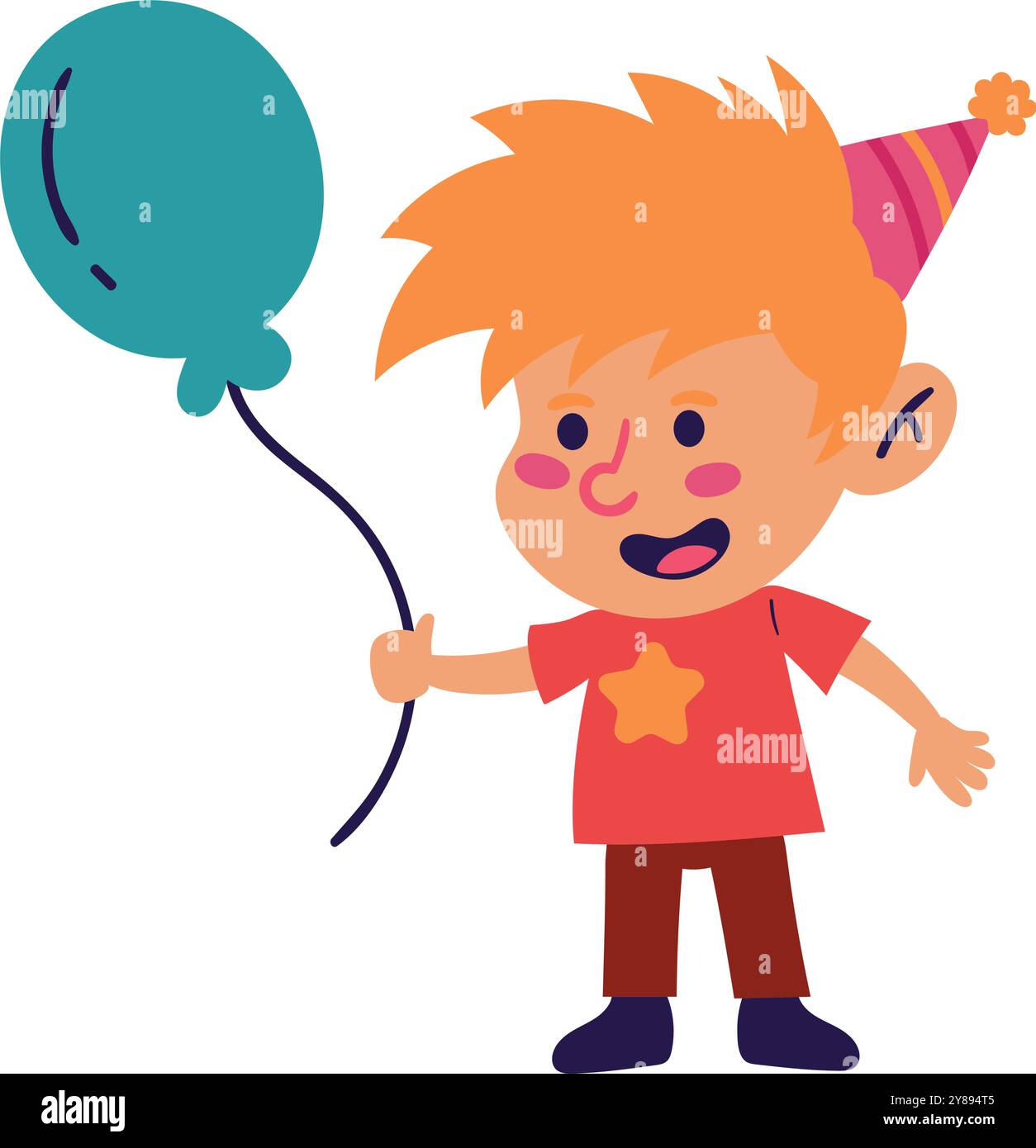 cute happy boy celebrate birthday Stock Vector Image & Art - Alamy