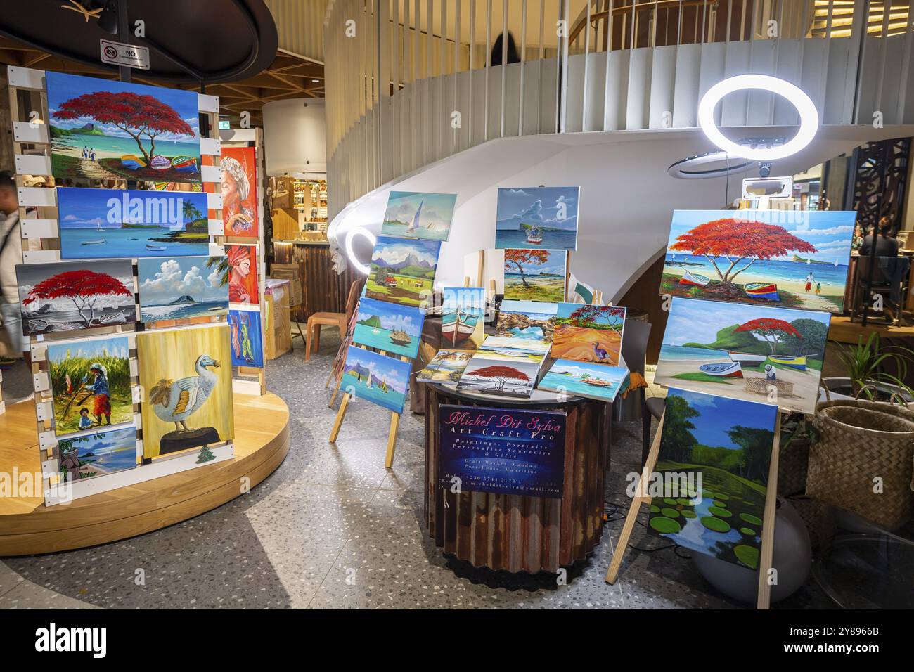 Pictures, paintings, local artist, Harbour Mall, Caudan Waterfront ...