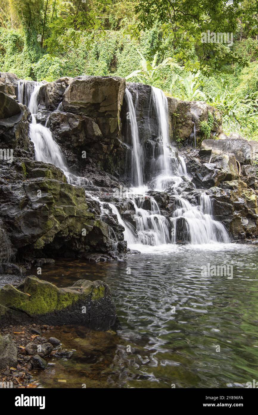 Maison Eureka, waterfall, Moka, Indian Ocean, island, Mauritius, Africa ...