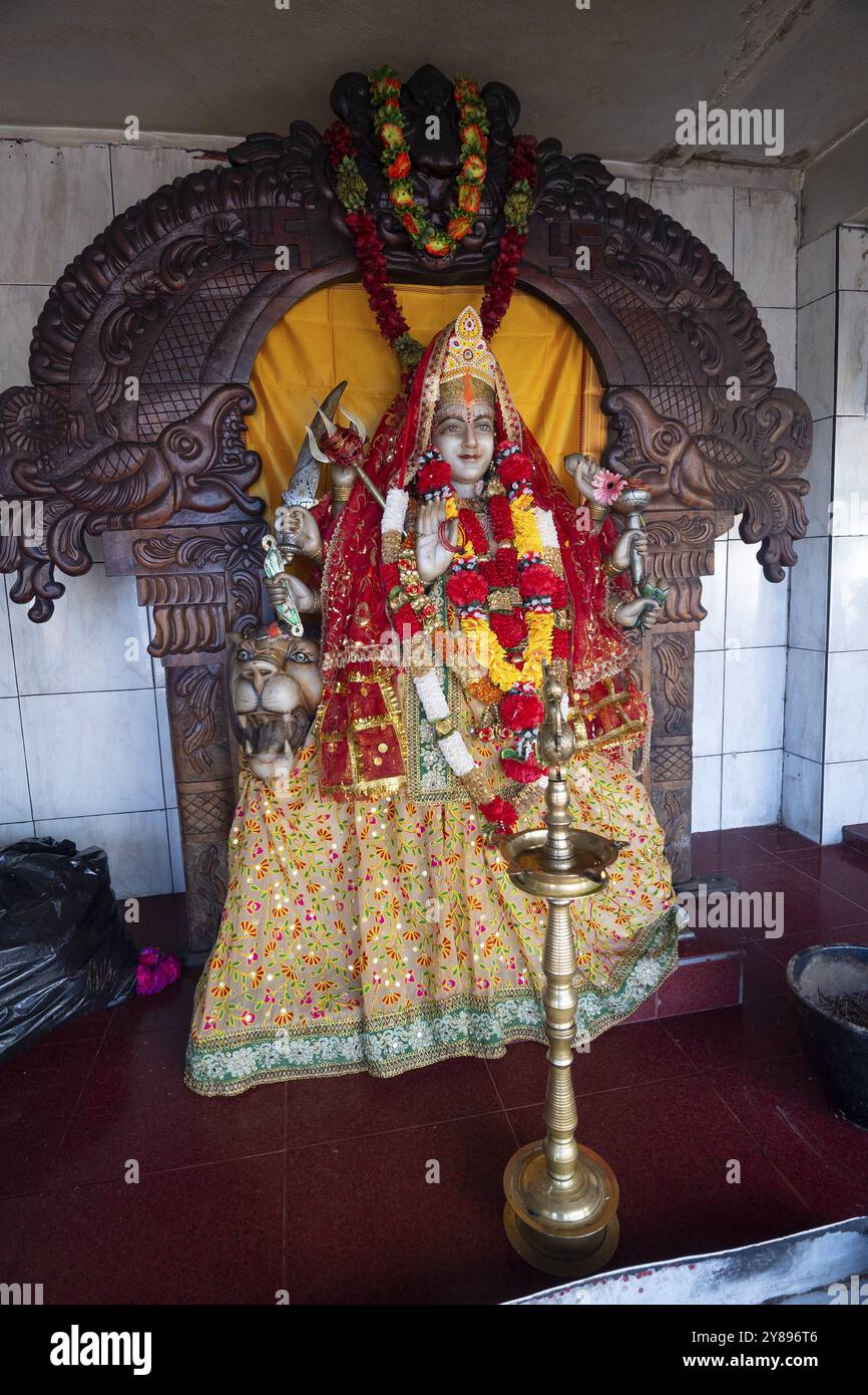 God, gods, indoor area, Hindu temple, sacred lake, Grand Bassin, Ganga ...