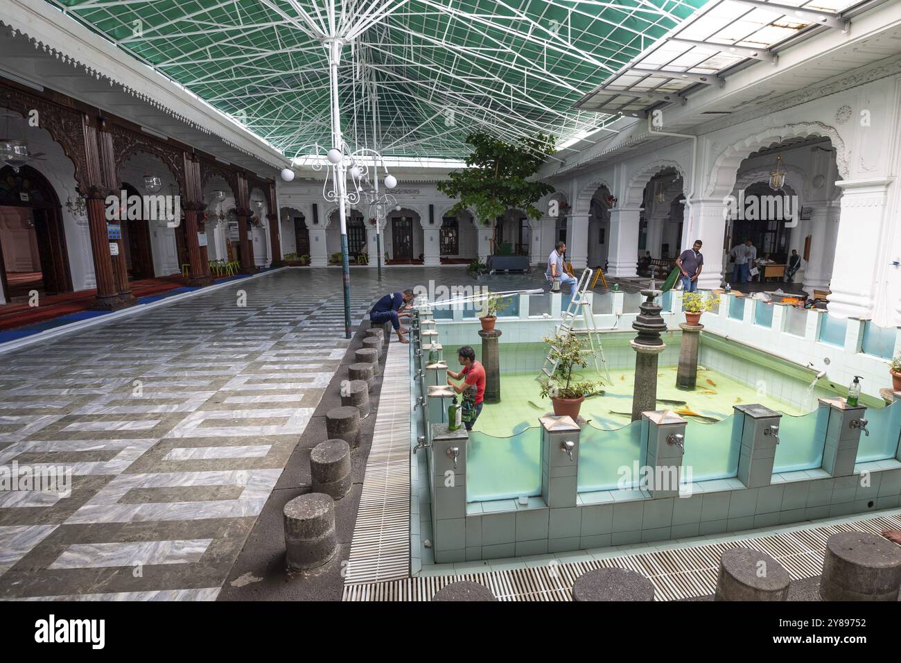 Jummah Masjid, mosque, ablution area, Port Luis, Indian Ocean, island ...