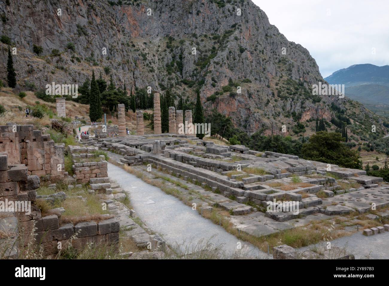 Views from the archaeological site of Delphi, Greece Stock Photo - Alamy