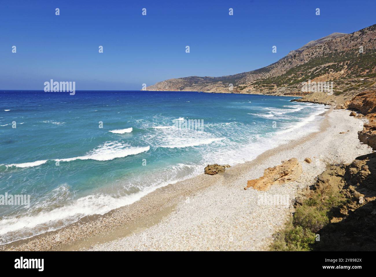 Fokia beach in Karpathos, Greece, Europe Stock Photo - Alamy