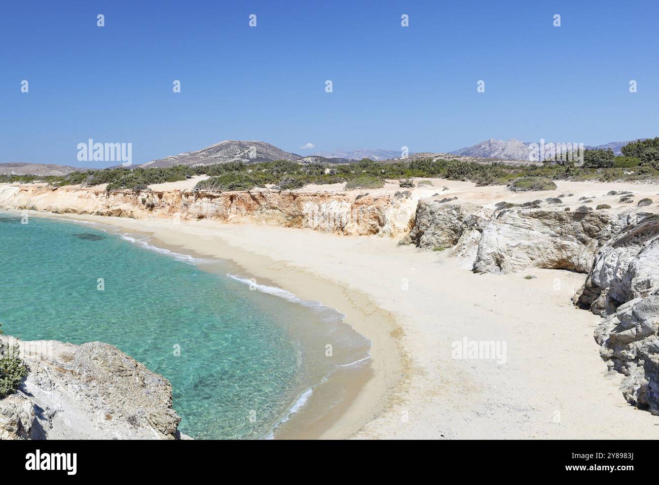 Hawaii Beach of Alyko Peninsula in Naxos island, Greece, Europe Stock ...