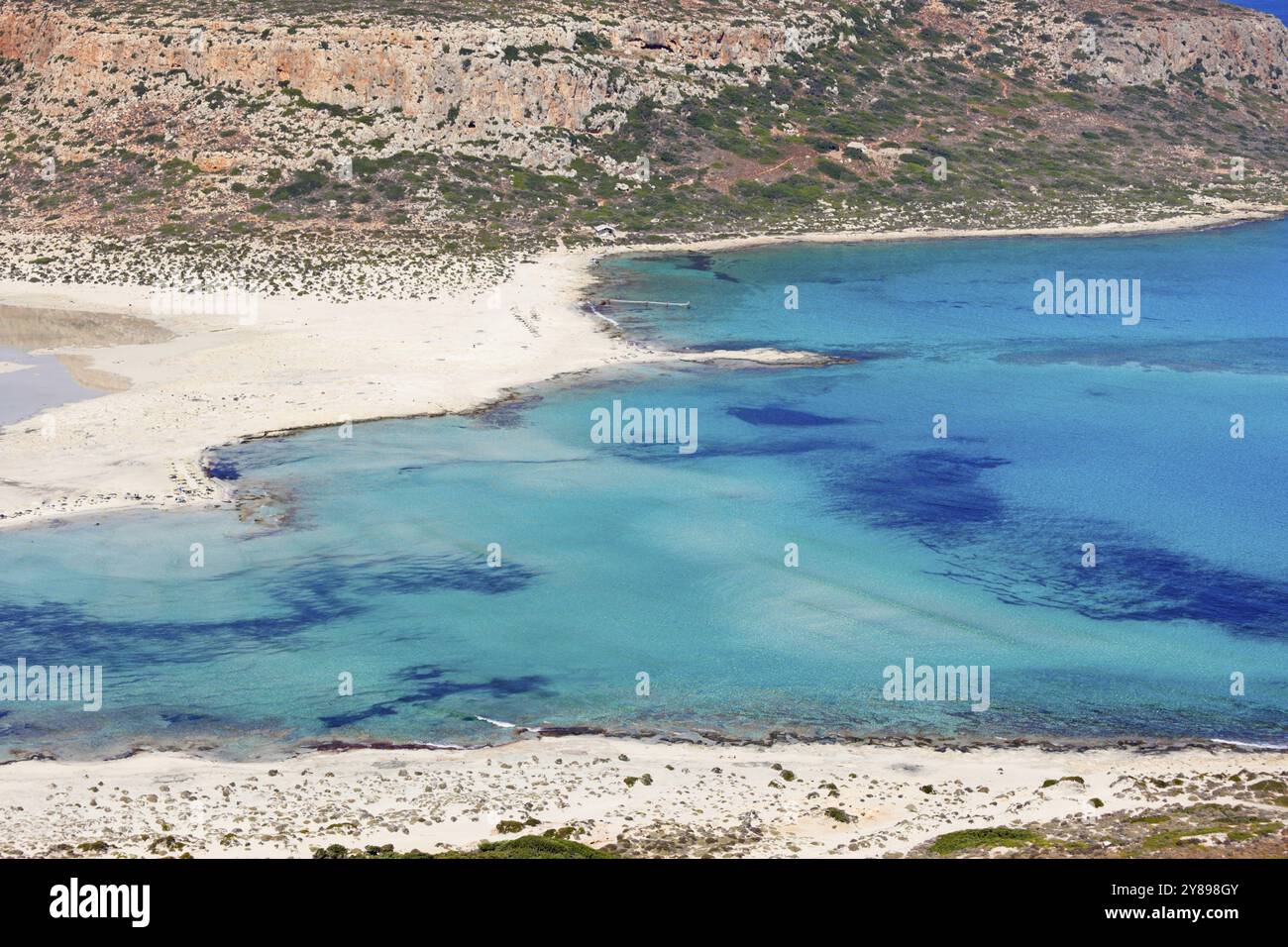 The Balos Lagoon with Cap Tigani in Crete, Greece, Europe Stock Photo ...
