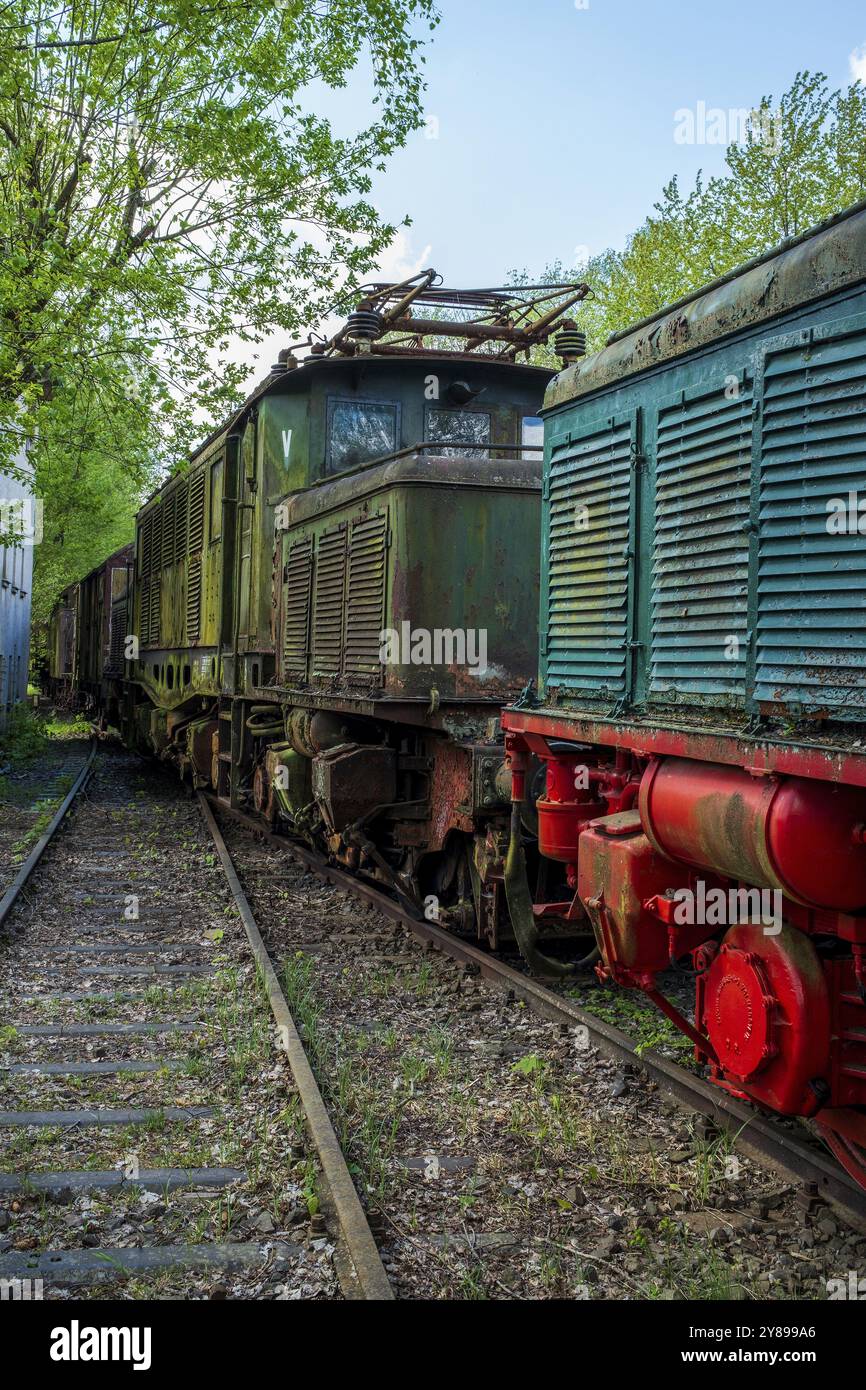 Old historic railway vehicles in Germany Stock Photo - Alamy