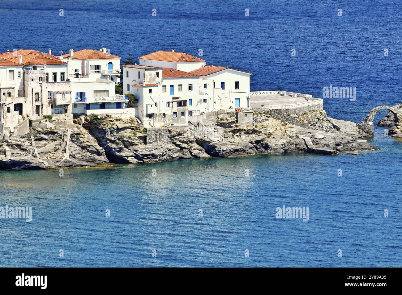 Chora is the capital of Andros, Greece, Europe Stock Photo - Alamy