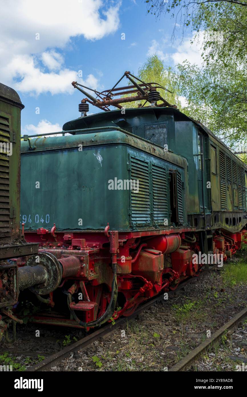 Old historic railway vehicles in Germany Stock Photo - Alamy