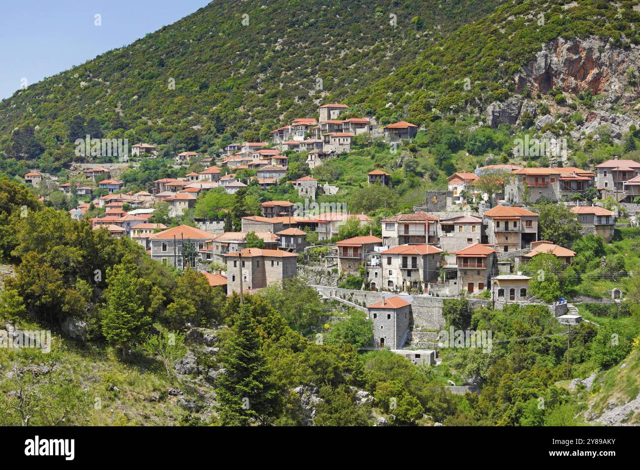 Stemnitsa is a mountain village in Arcadia, Peloponnese, Greece, Europe ...