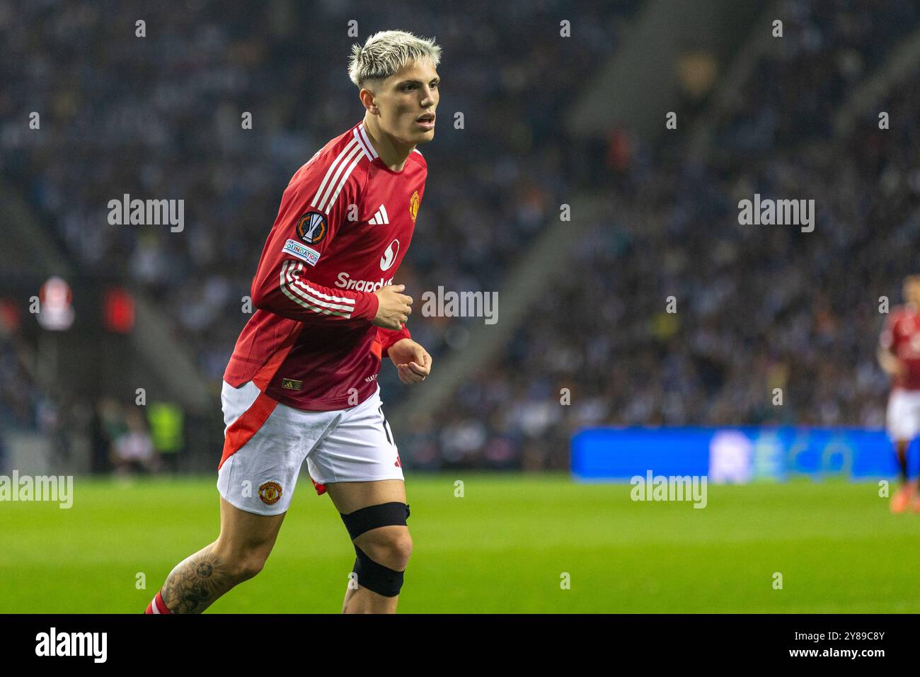Alejandro Garnacho of Manchester United in action during the UEFA ...