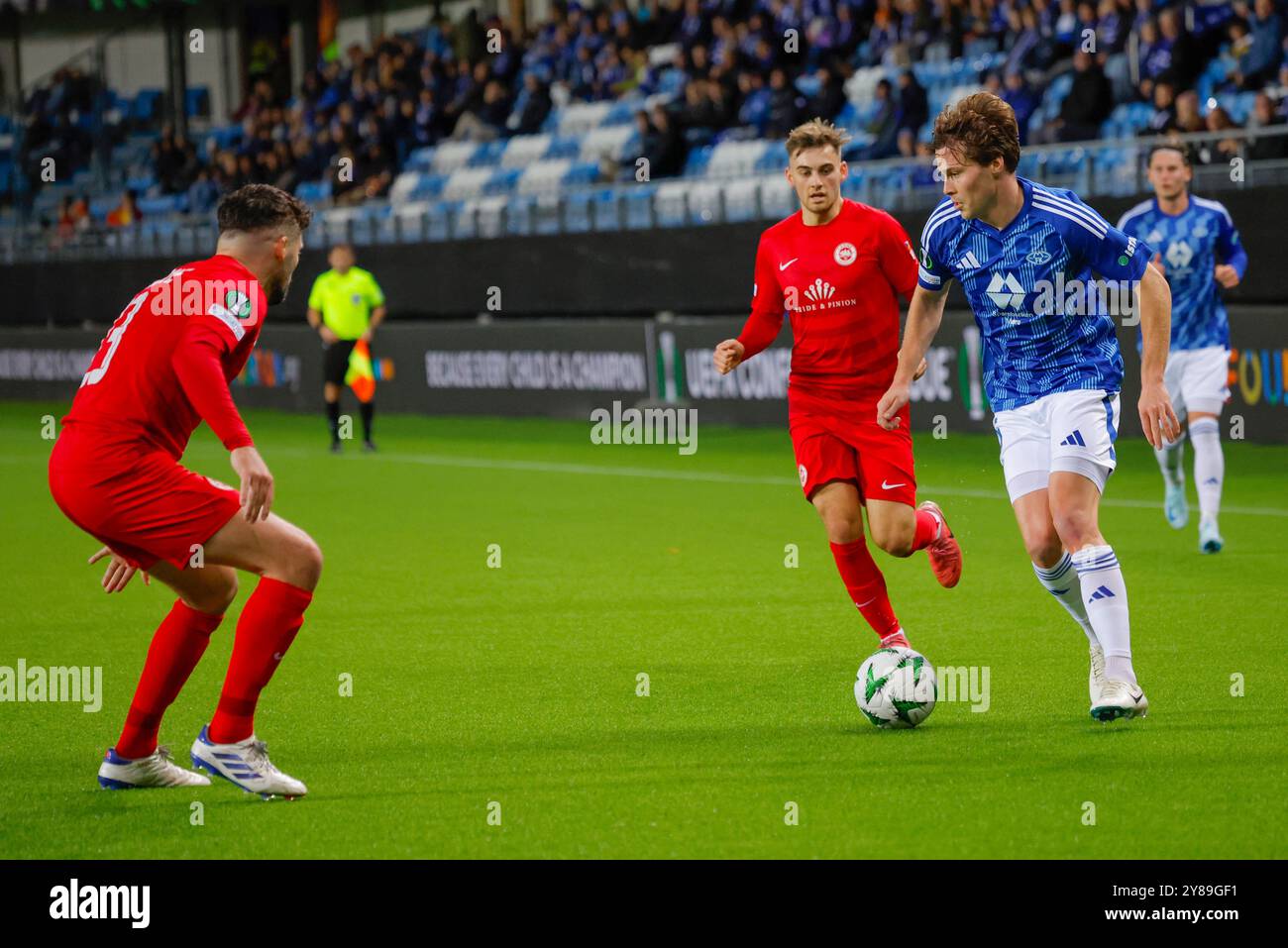 Molde's Emil Breivik, right, in action during the Europa Conference ...