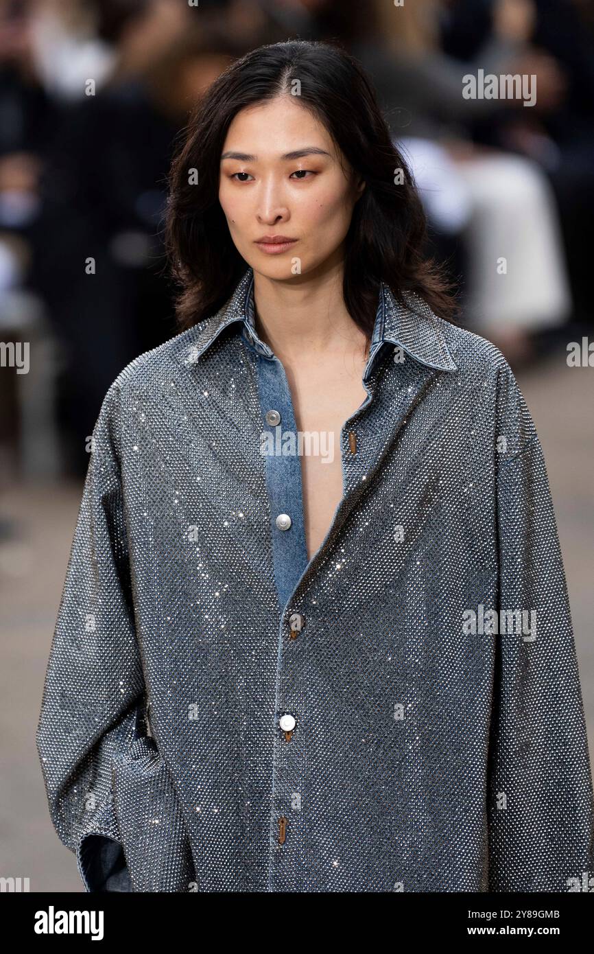 Chu Wong wears a creation as part of the Stella McCartney Spring/Summer ...