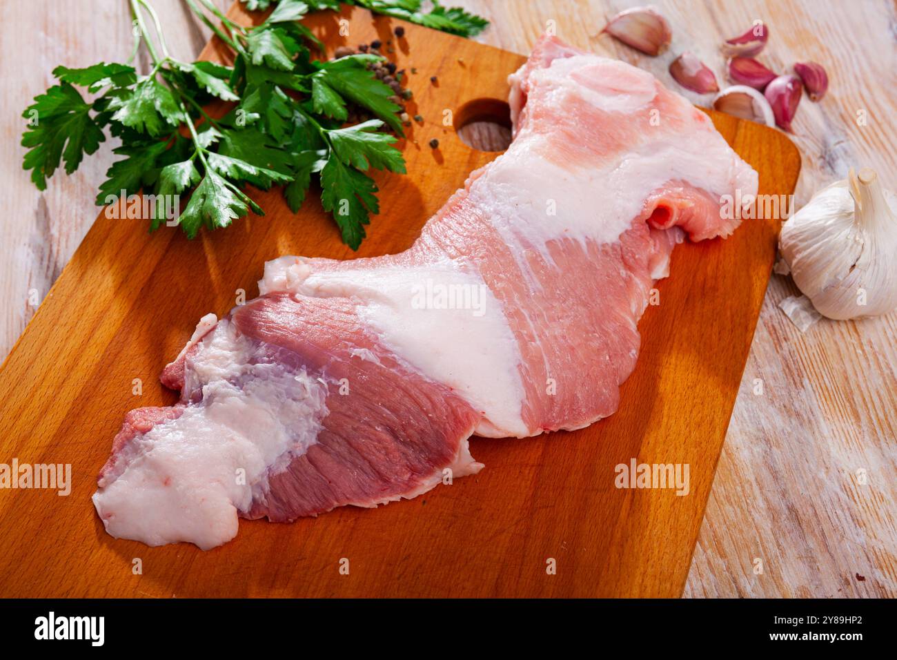 Raw pork meat secreto Stock Photo - Alamy